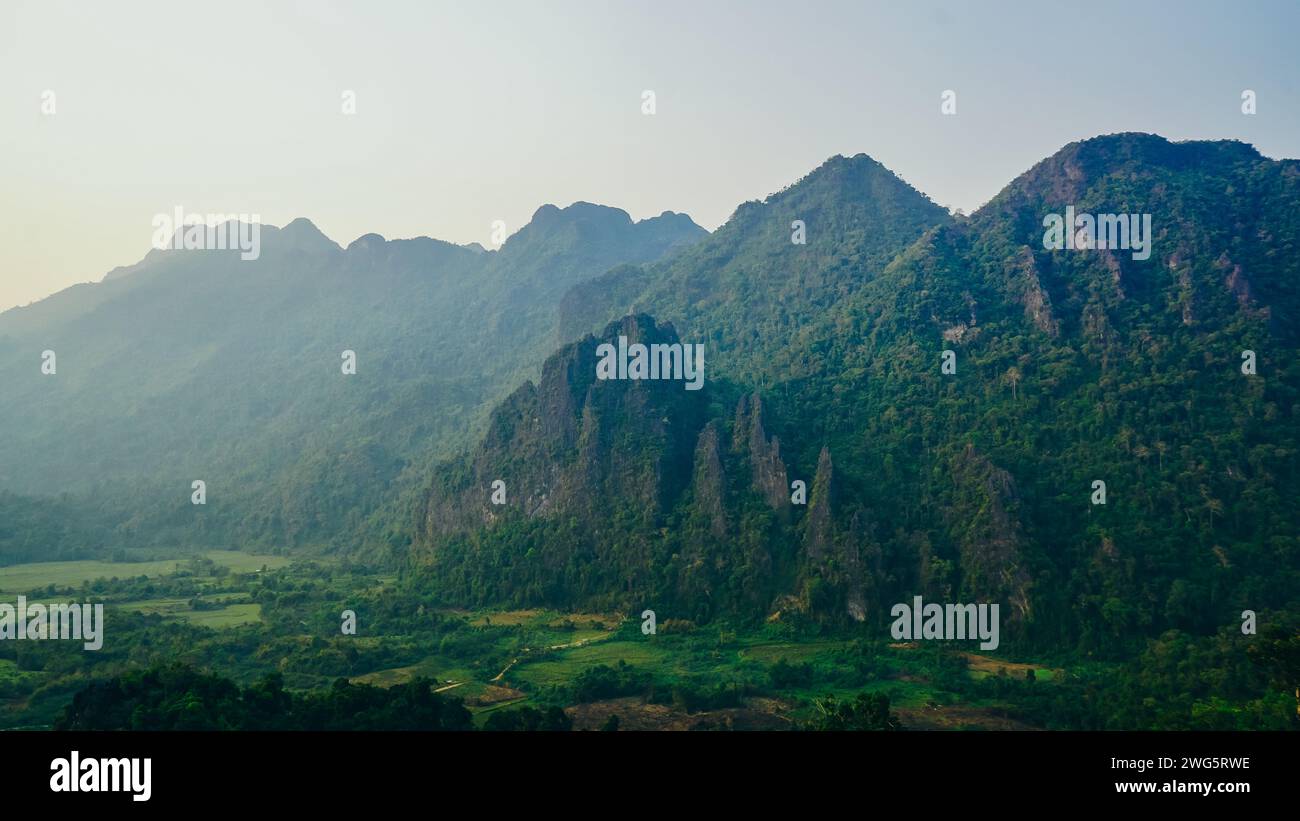Stunning view of some tourists taking pictures at the beautiful ...