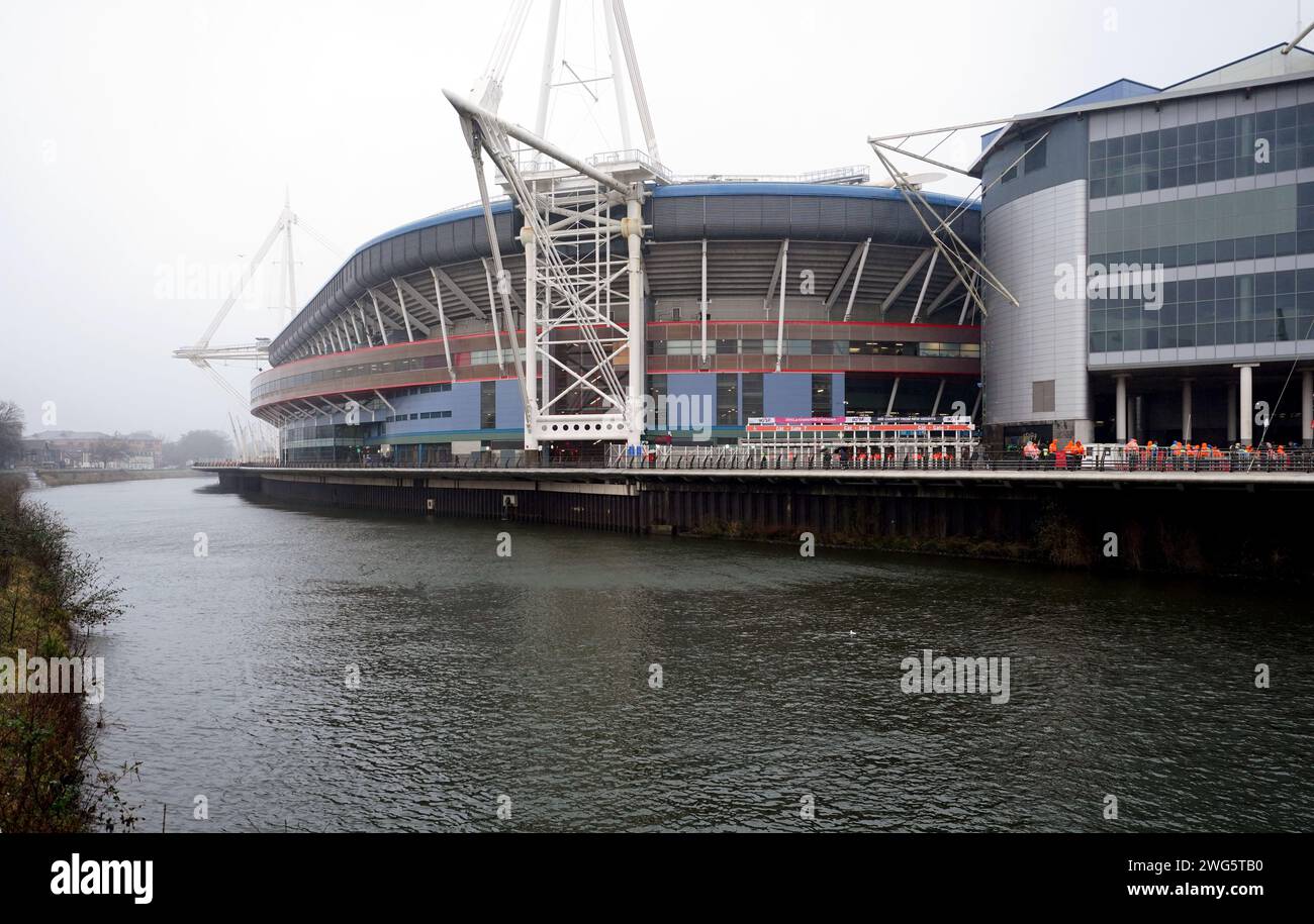 A general view outside of the Principality Stadium, Cardiff. Picture ...