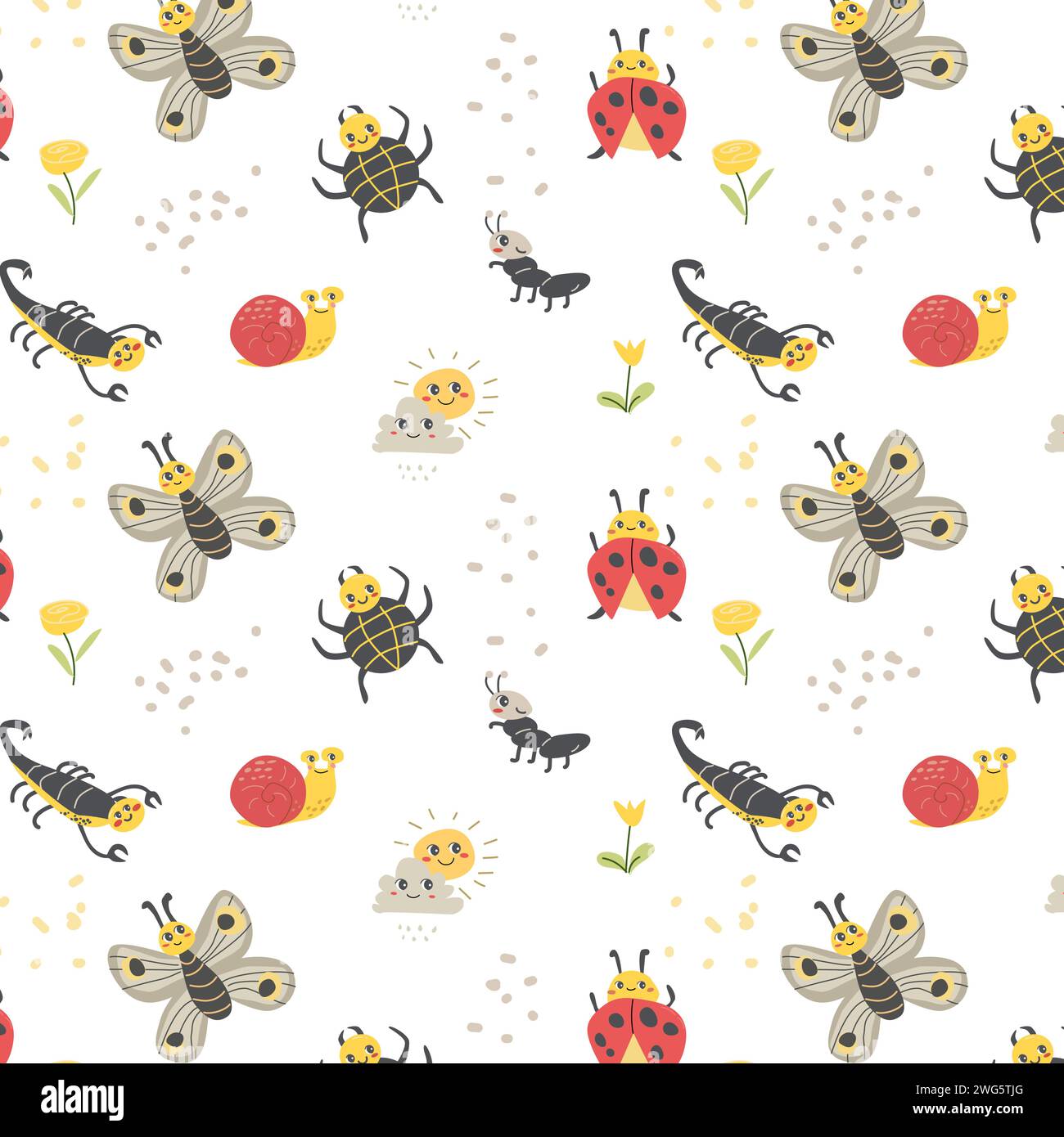 Spider wrapping grasshopper Stock Vector Images - Alamy