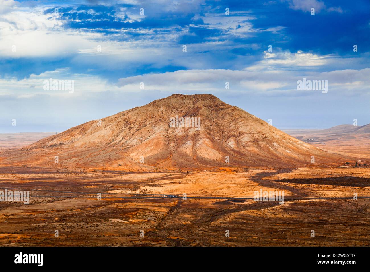 An Isolated Journey Through the Barren Volcano Wilderness Stock Photo ...