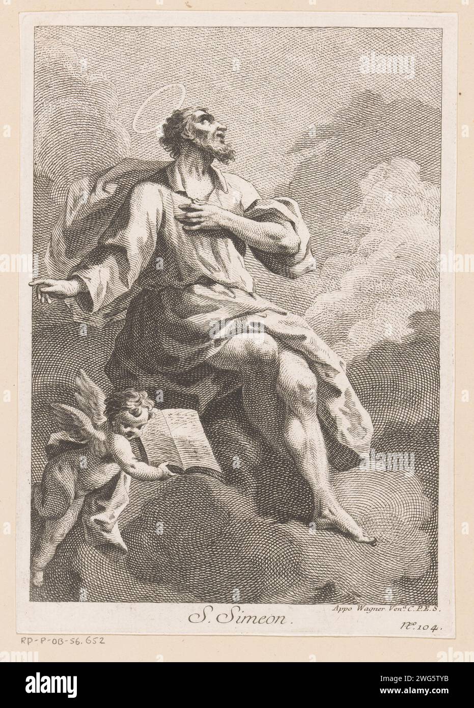 Heilige Simon, Joseph Wagner (possibly), 1739 - 1780 print Numbered ...