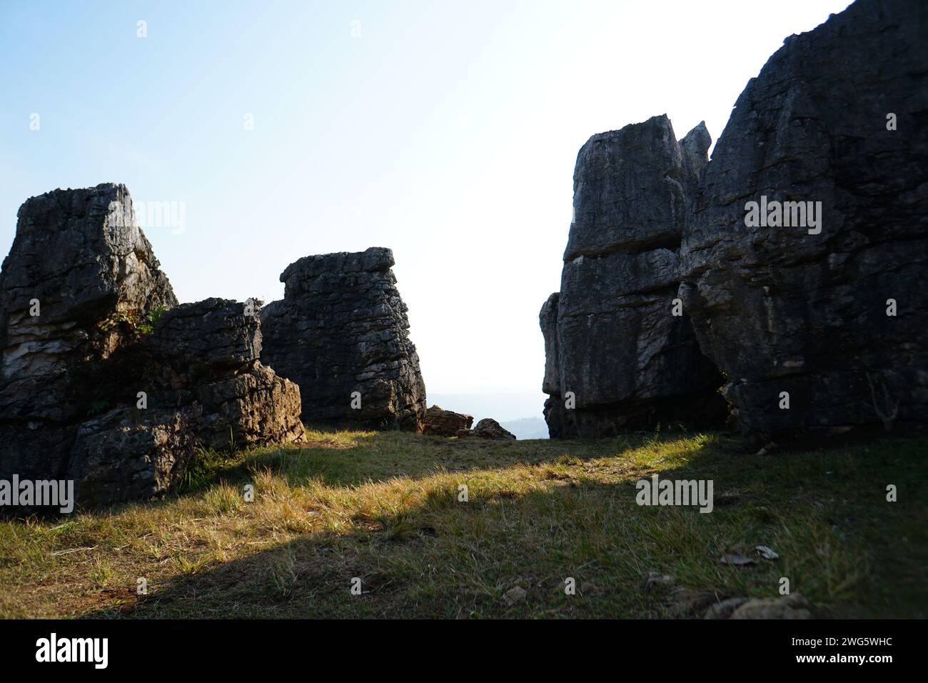 natural stone scenery in the afternoon, indonesia Stock Photo - Alamy