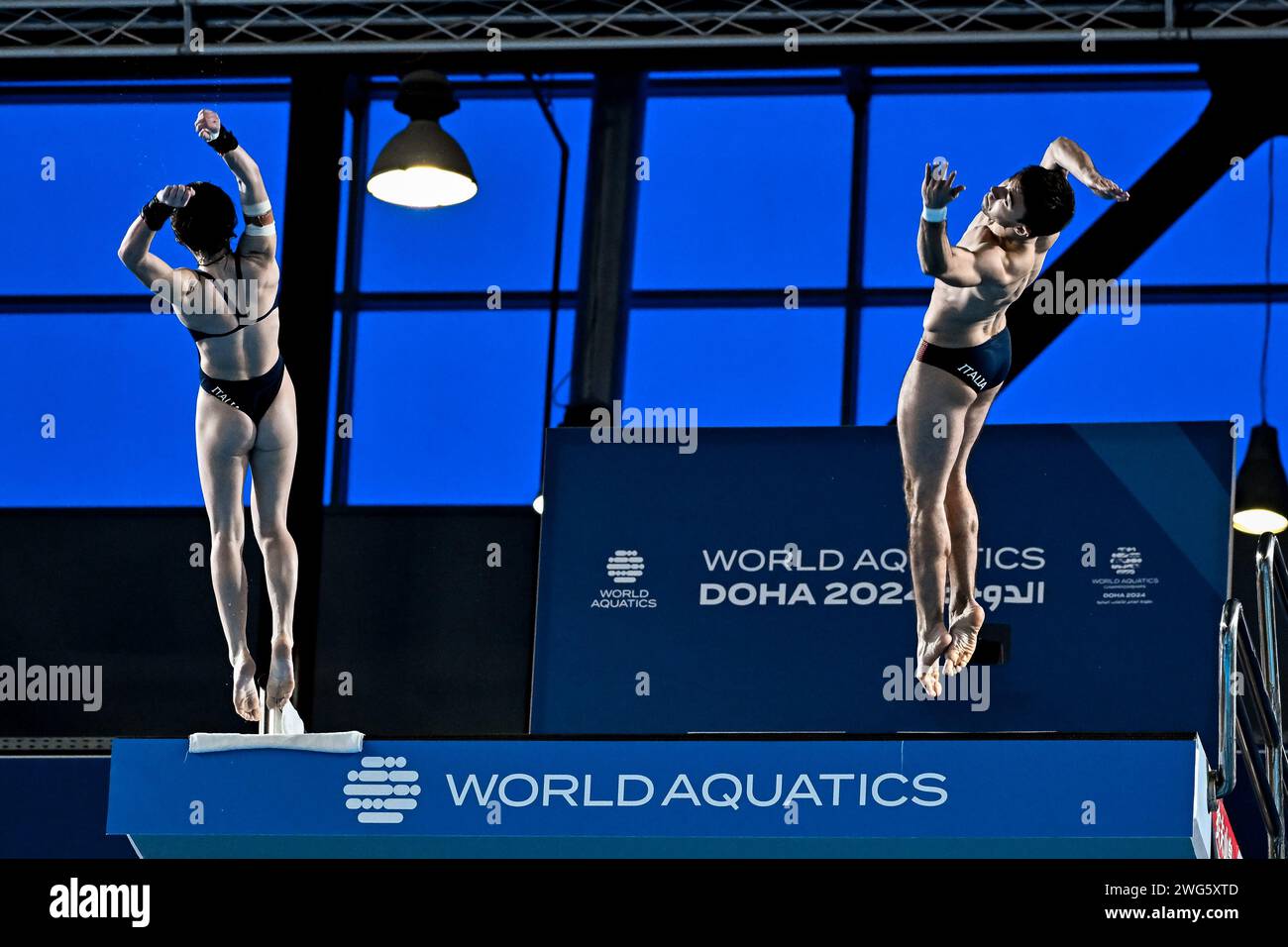 Doha, Qatar. 03rd Feb, 2024. Eduard Cristian Timbretti Gugiu and Irene ...