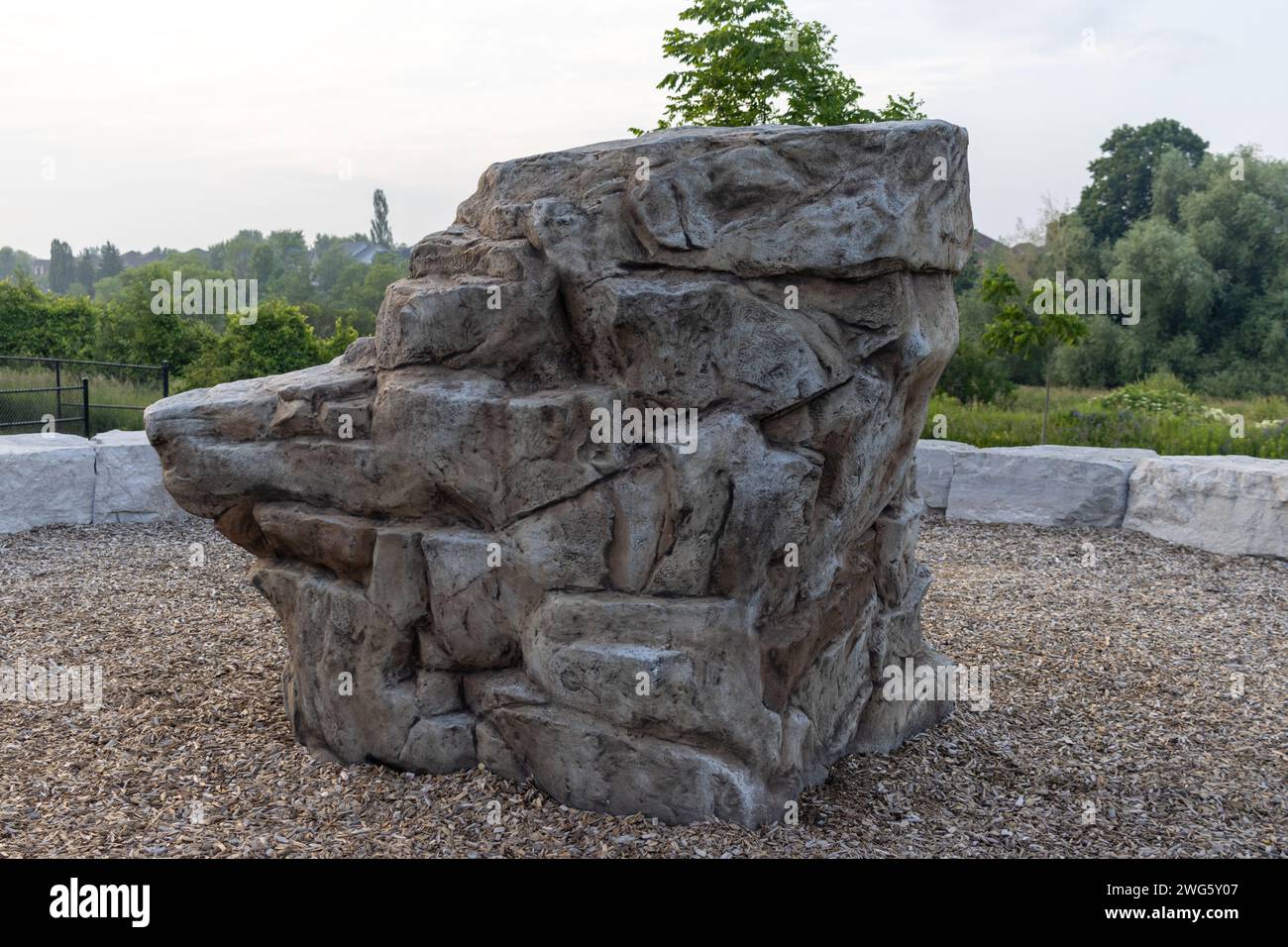 A large rock-like play structure - rugged textures - playground ...