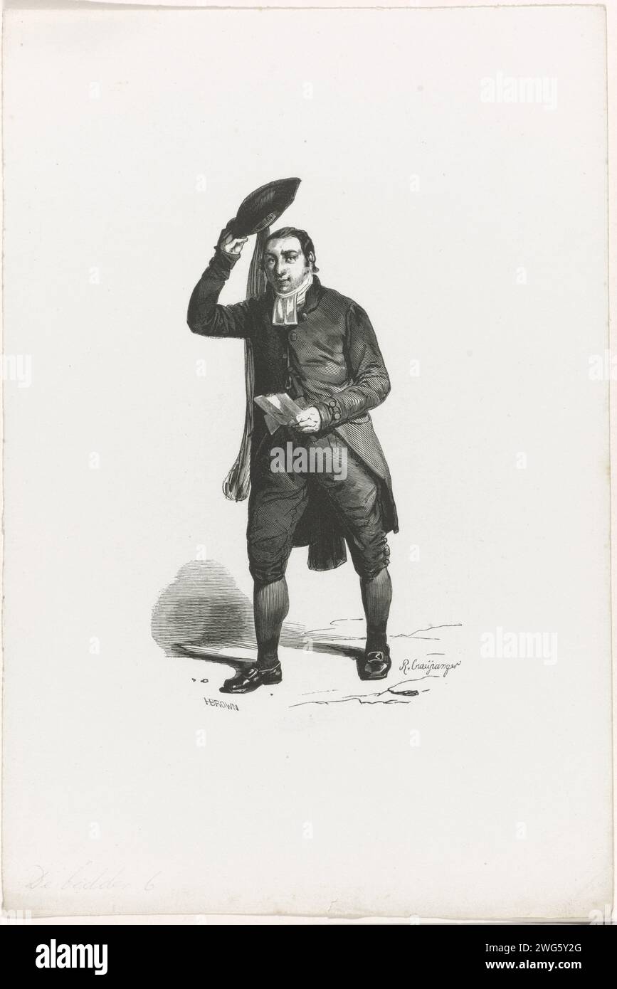 De Speaker, 1840-1841, 1840 - 1841 print Speaker. Man takes the hat ...