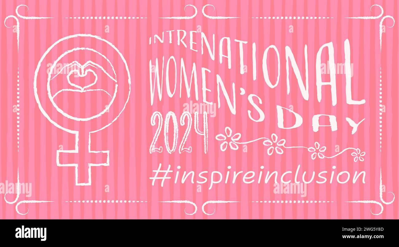 Inspire inclusion. International Women's Day 2024. Retro style. # ...