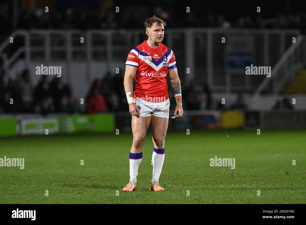 Wakefield, England - 26th January 2024 - Wakefield Trinity's Jack Croft ...