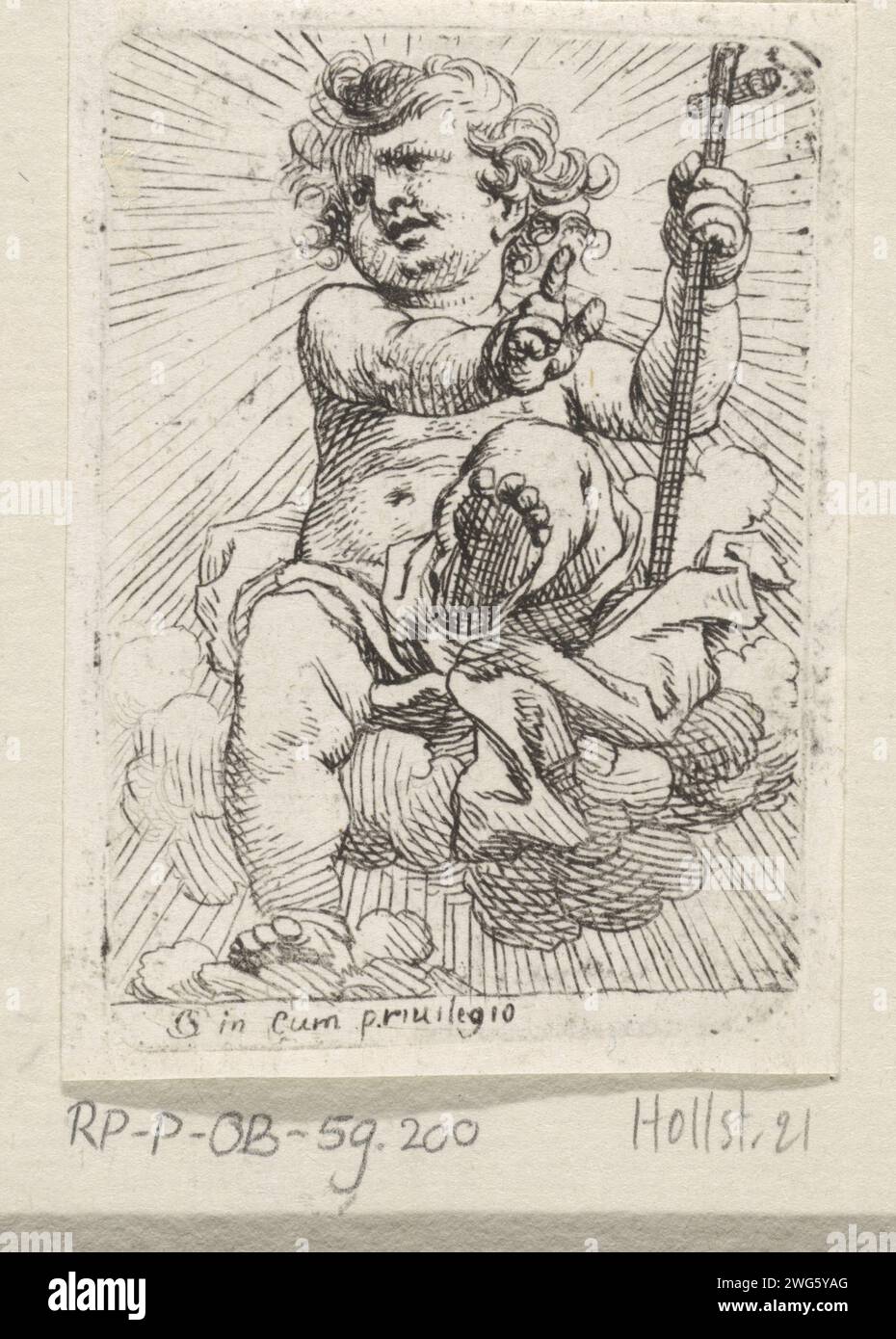 Christ Child with Cross, Cornelis Schut (I), 1618 - 1655 print The ...
