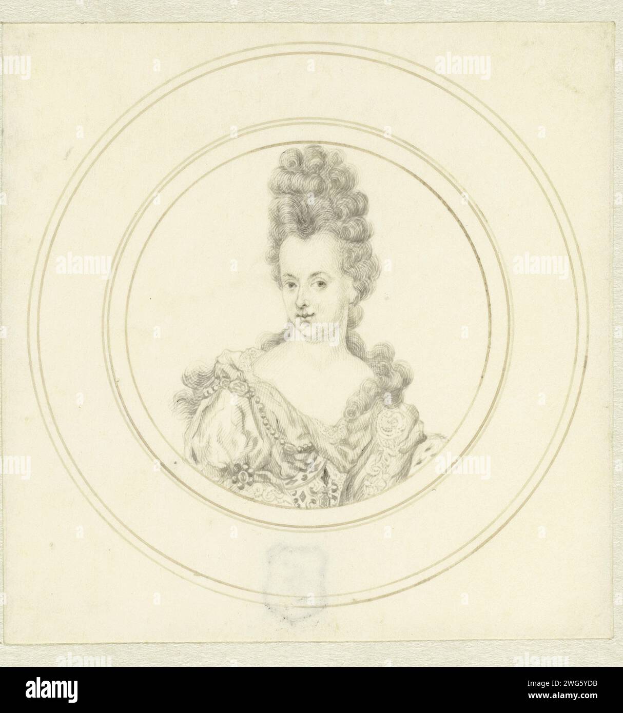 Portrait of a lady with a high hairstyle, John Faber (I), 1660 - 1721 ...