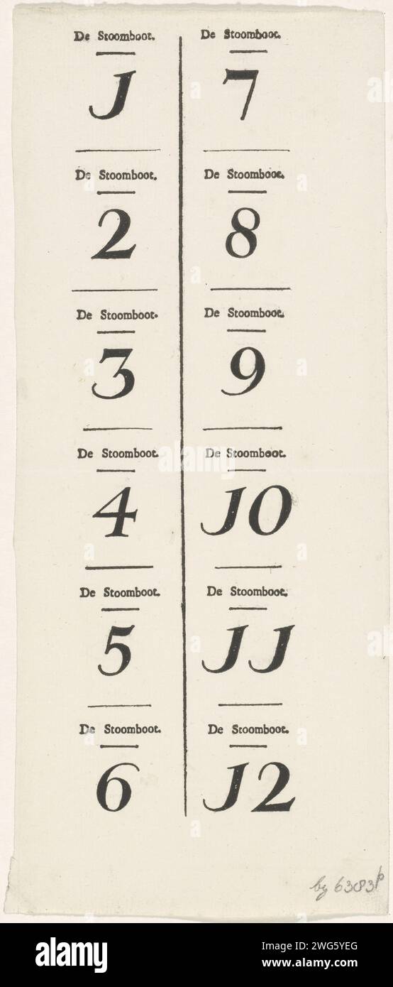 Number card 1 12 belonging hi-res stock photography and images - Alamy