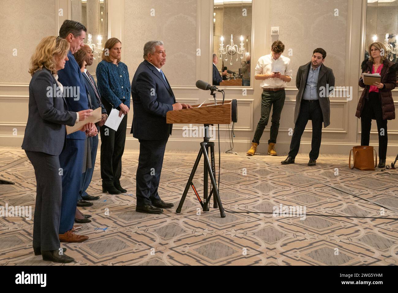 New York, New York, USA. 2nd Feb, 2024. Kings County (Brooklyn) DA Eric ...