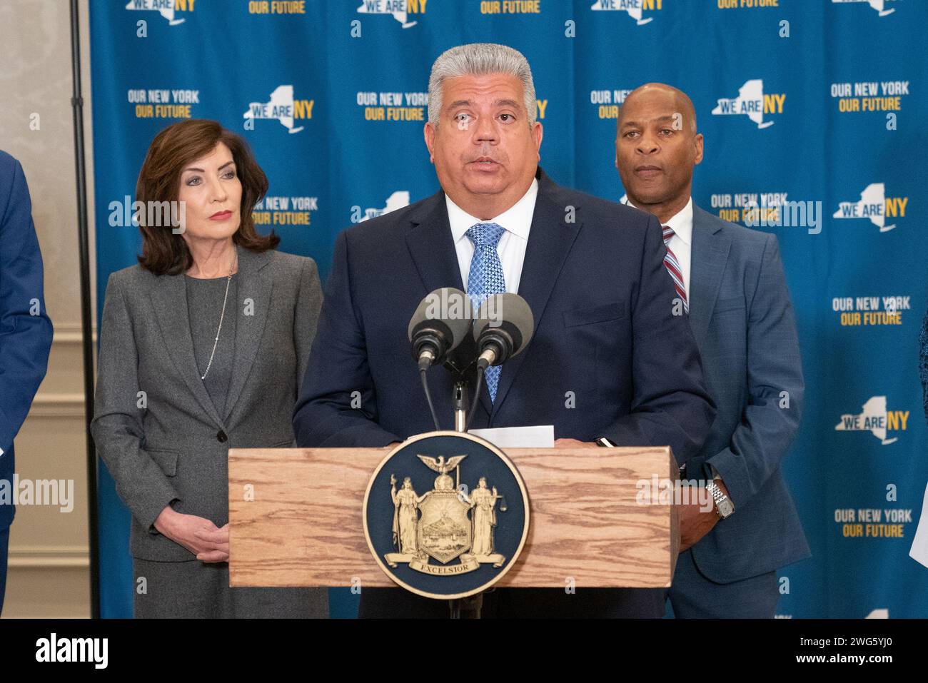New York, New York, USA. 2nd Feb, 2024. Kings County (Brooklyn) DA Eric ...