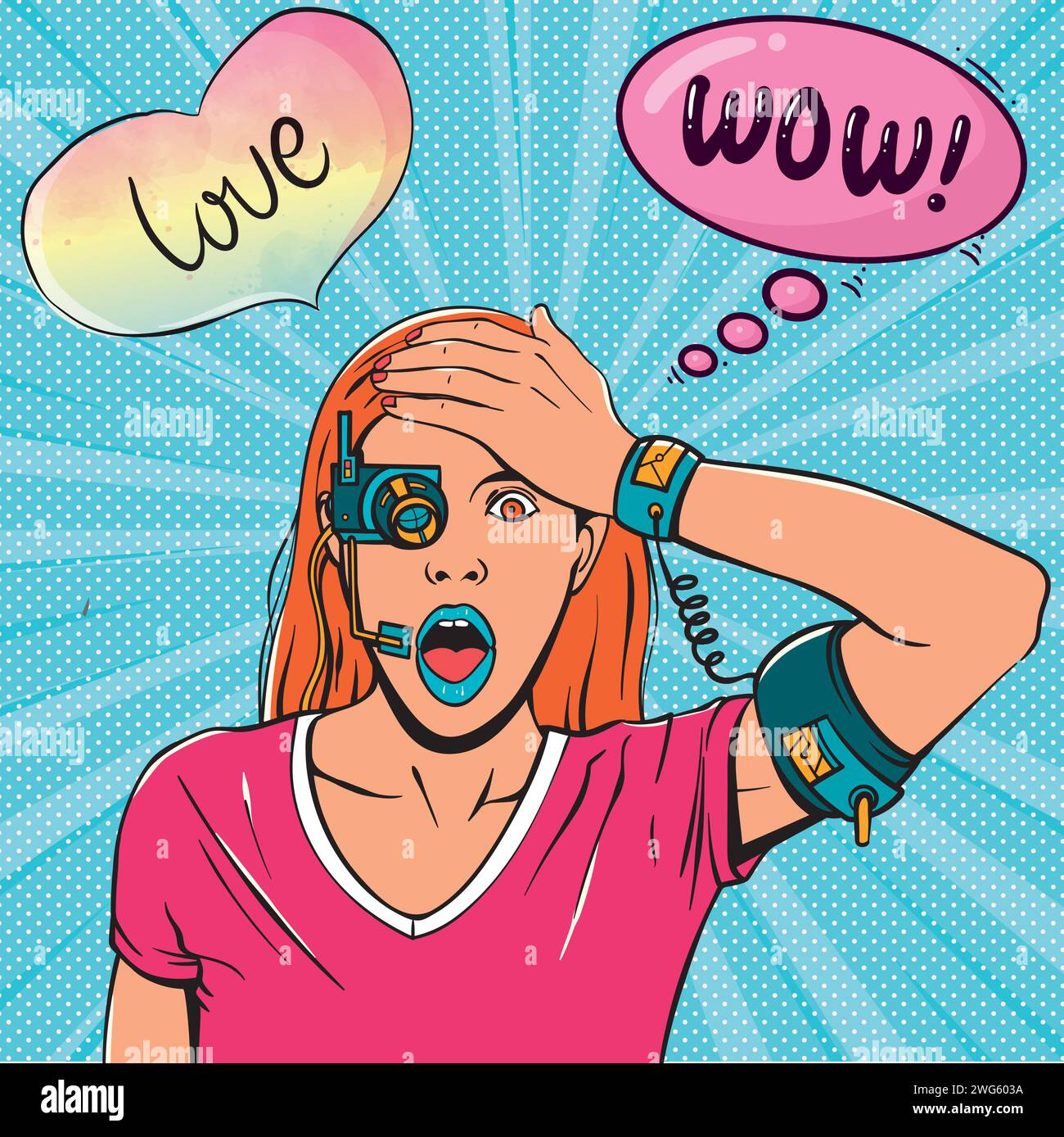 Couple love Valentines day pop art style Stock Vector Image & Art - Alamy