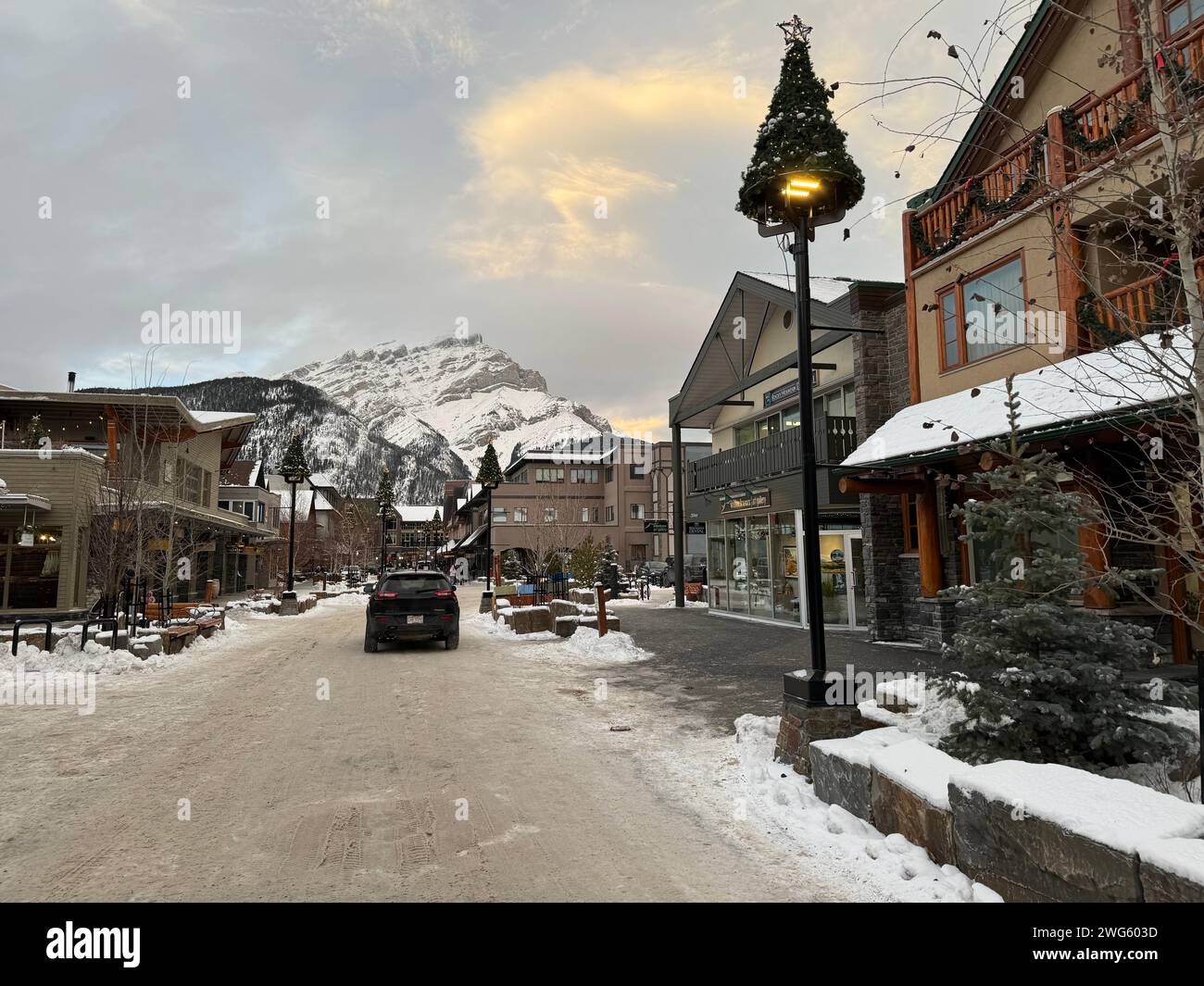 Canmore downtown on winter Stock Photo - Alamy