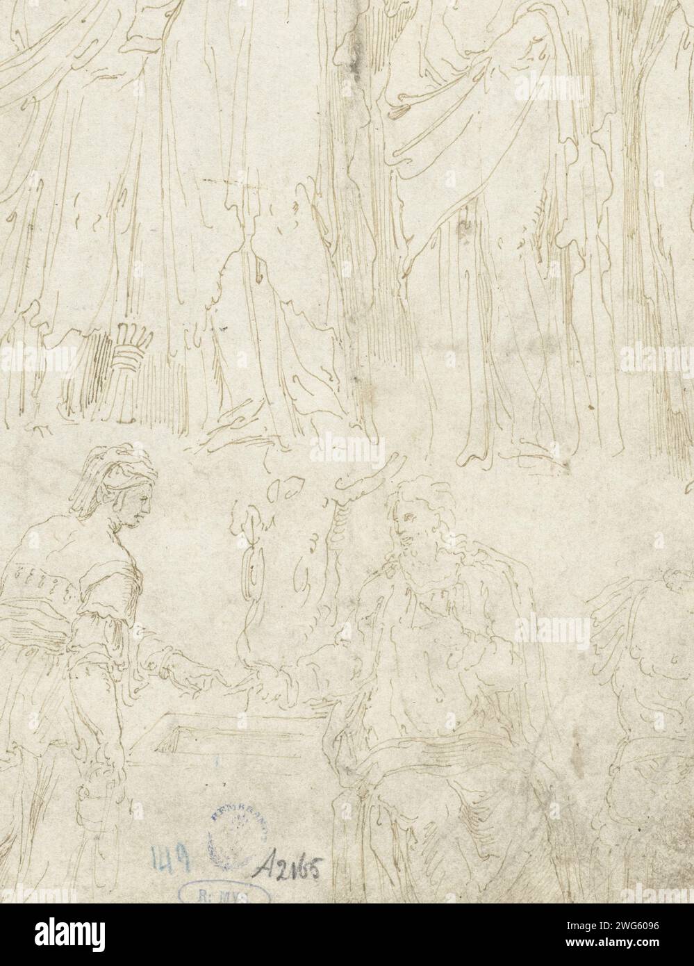 Four women and Christ with the Samaritan, Girolamo da Carpi (Follower ...