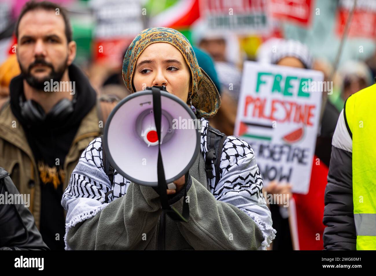 Leeds, UK, 03 February 2024, Leeds march for Palestine. Credit: Neil ...