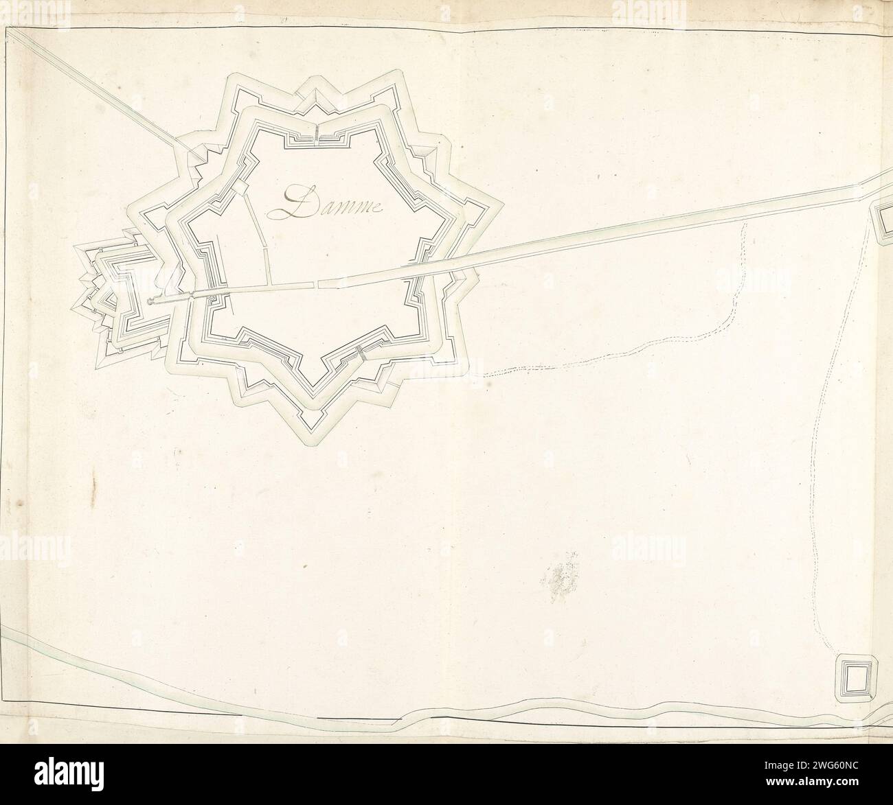 Map van Damme, ca. 1701-1715, 1701 - 1715 drawing Map of the ...