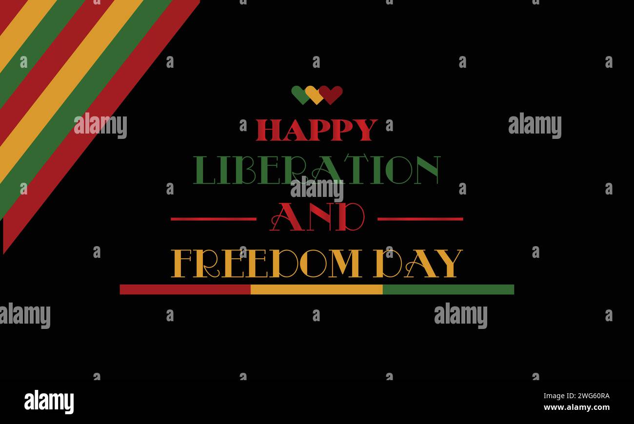 Happy Liberation And Freedom Day Text design Stock Vector Image & Art ...