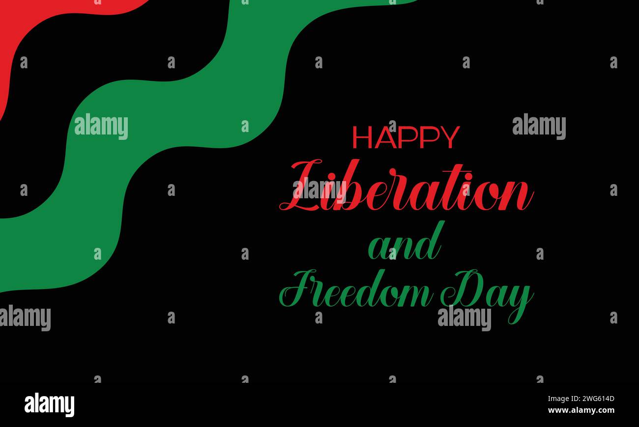 Happy Liberation And Freedom Day Text design Stock Vector Image & Art ...