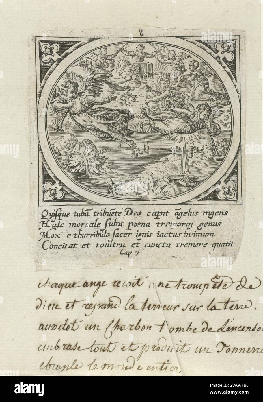 Seven angels get a trumpet, Adriaen Collaert (attributed to), after Jan ...