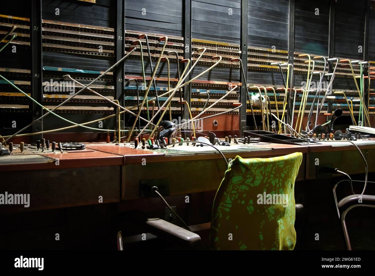underground switchboard in communications room MOD hack green secret ...