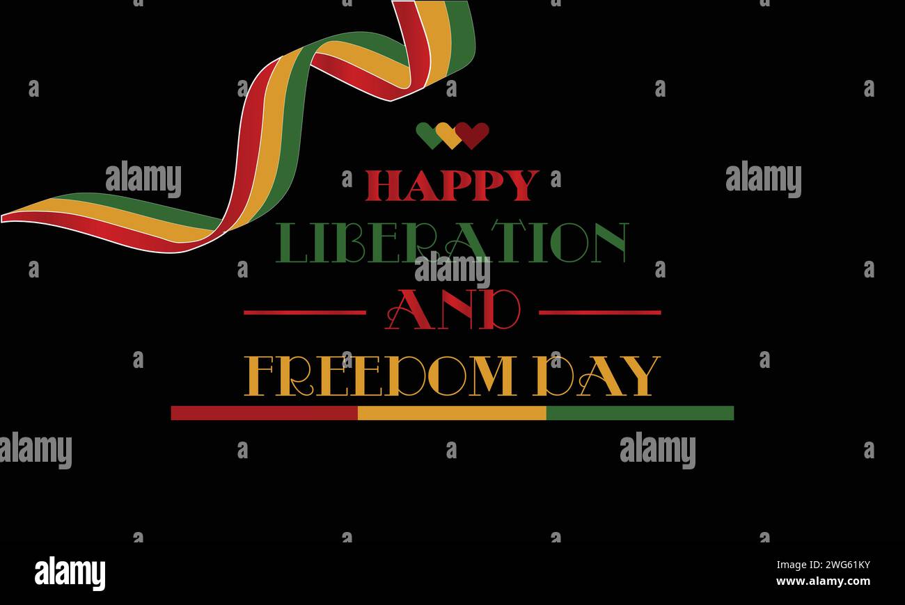 Happy Liberation And Freedom Day Text design Stock Vector Image & Art ...