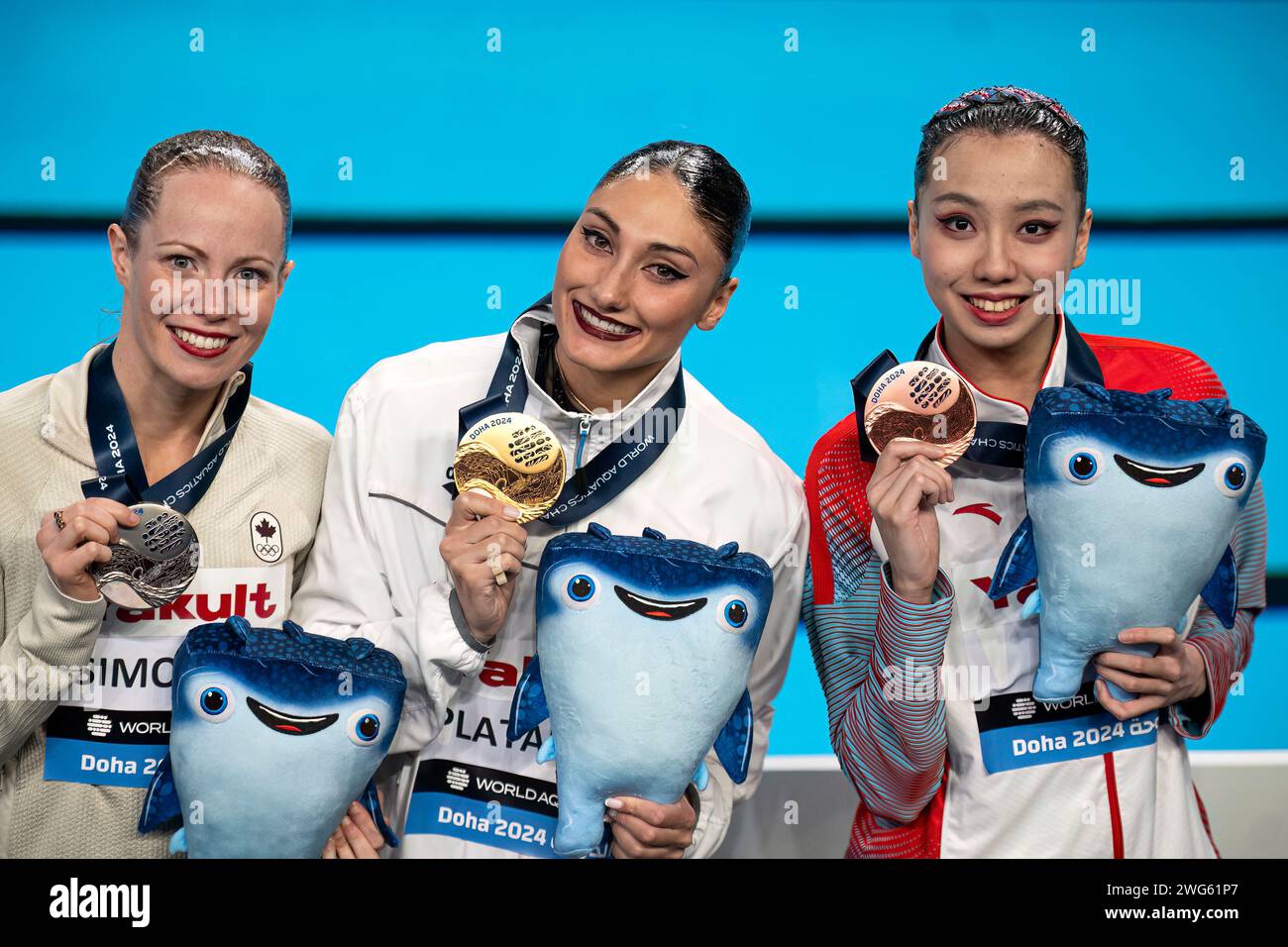 Doha, Qatar. 03rd Feb, 2024. Jacqueline Simoneau of Canada silver medal ...