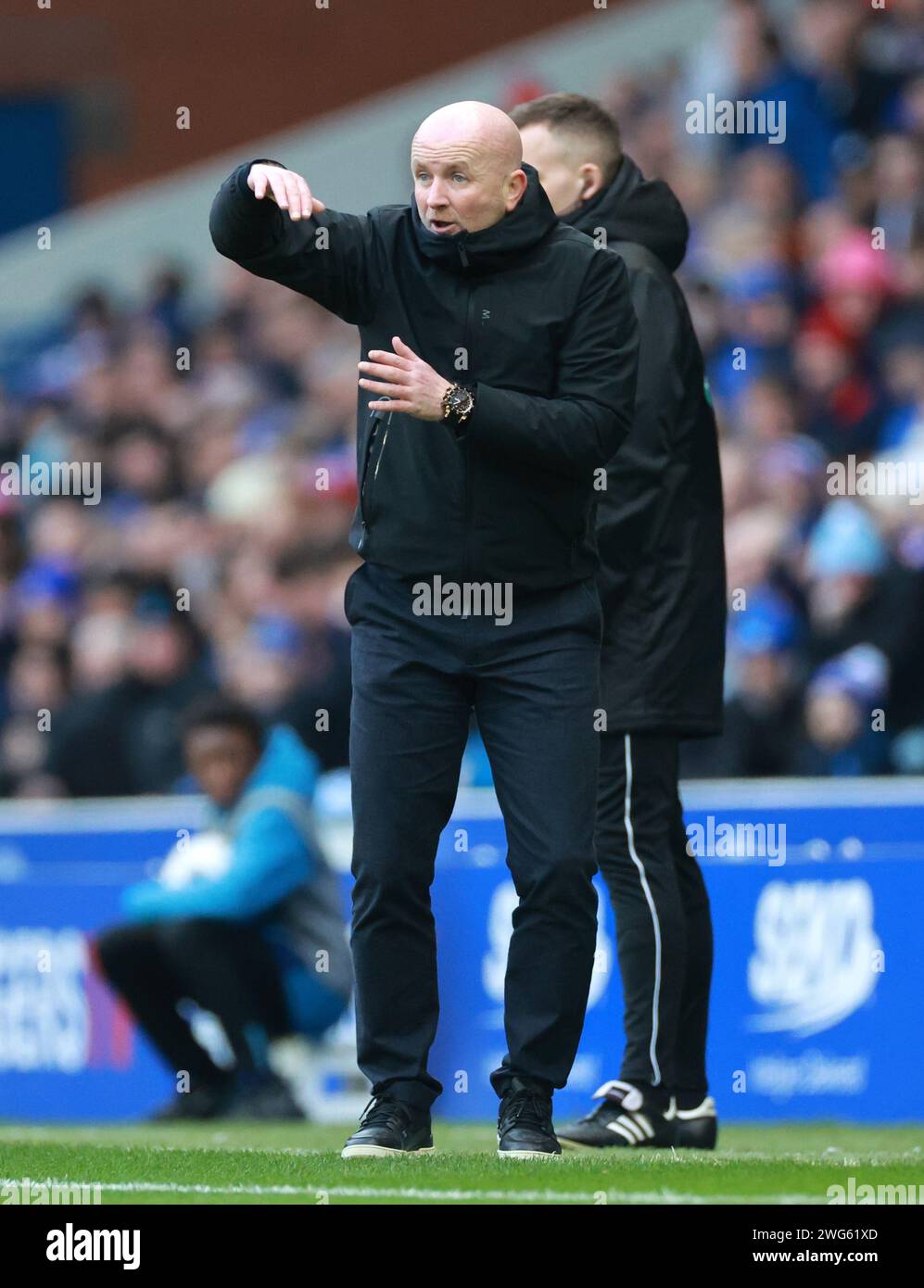 Livingston manager David Martindale gestures on the touchline during ...