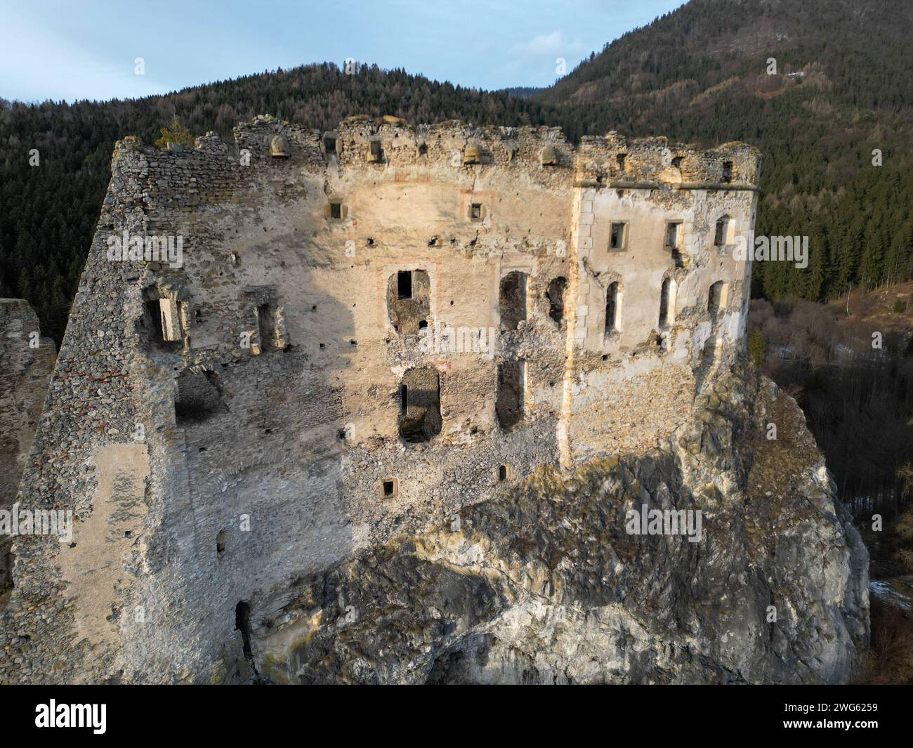 Aerial view of Likava castle, Slovakia Stock Photo - Alamy