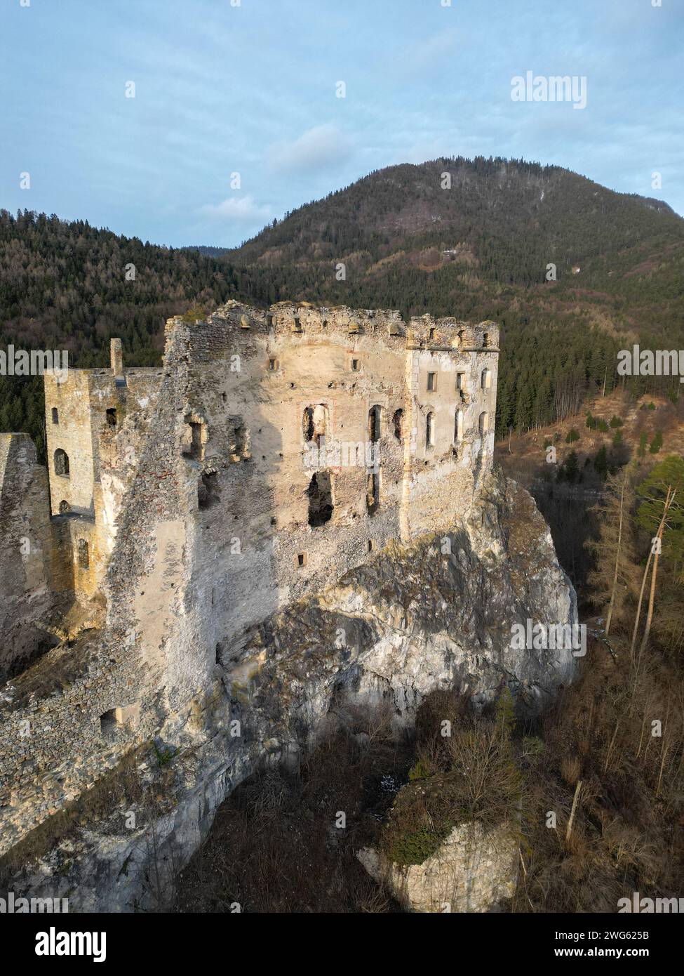 Aerial view of Likava castle, Slovakia Stock Photo - Alamy