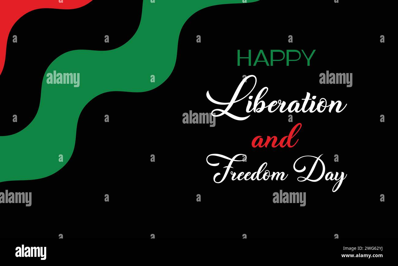 Happy Liberation And Freedom Day Text design Stock Vector Image & Art ...