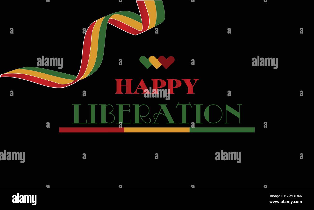 Happy Liberation And Freedom Day Text design Stock Vector Image & Art ...