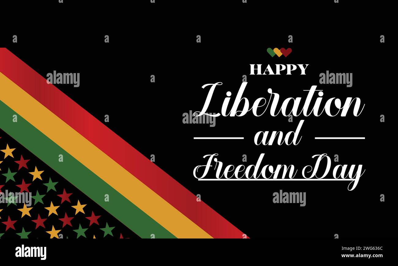 Happy Liberation And Freedom Day Text design Stock Vector Image & Art ...