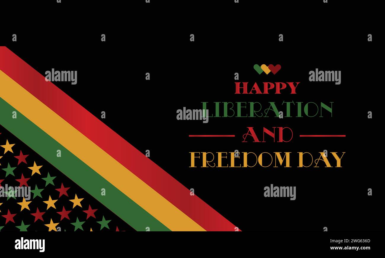 Happy Liberation And Freedom Day Text design Stock Vector Image & Art ...