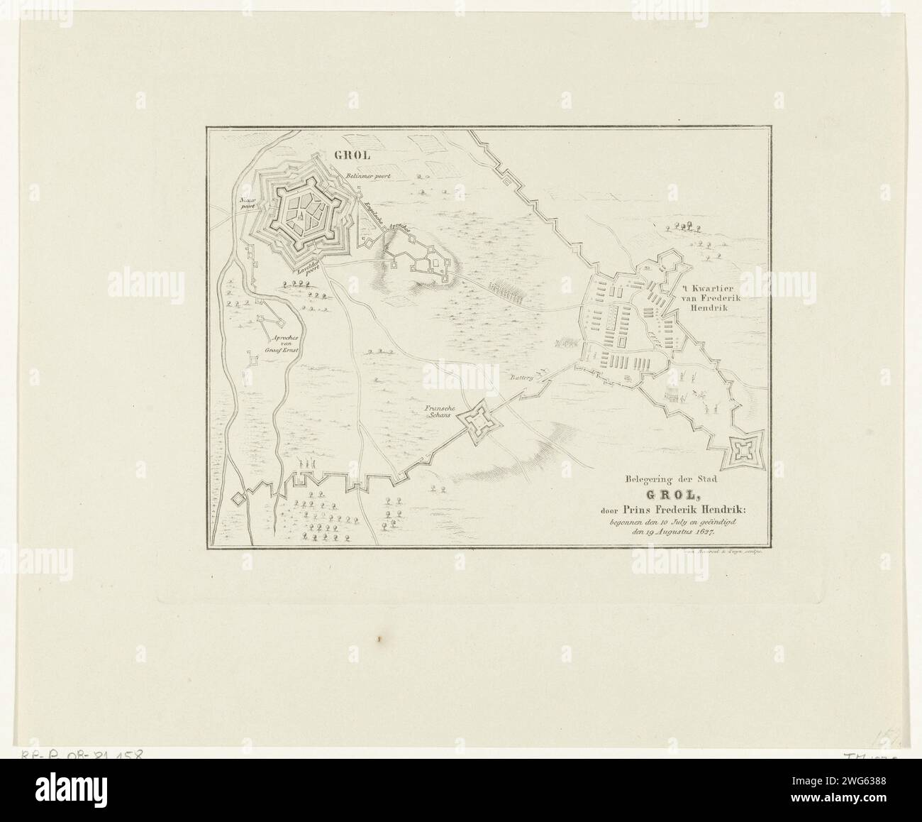 Siege of Grol by Frederik Hendrik, 1627, 1800 - 1849 print Siege and ...