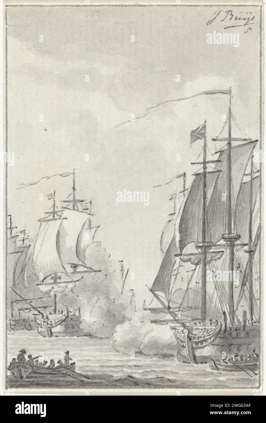 Meeting between Fielding and Van Bylandt, 1779, Jacobus Buys, 1780 ...