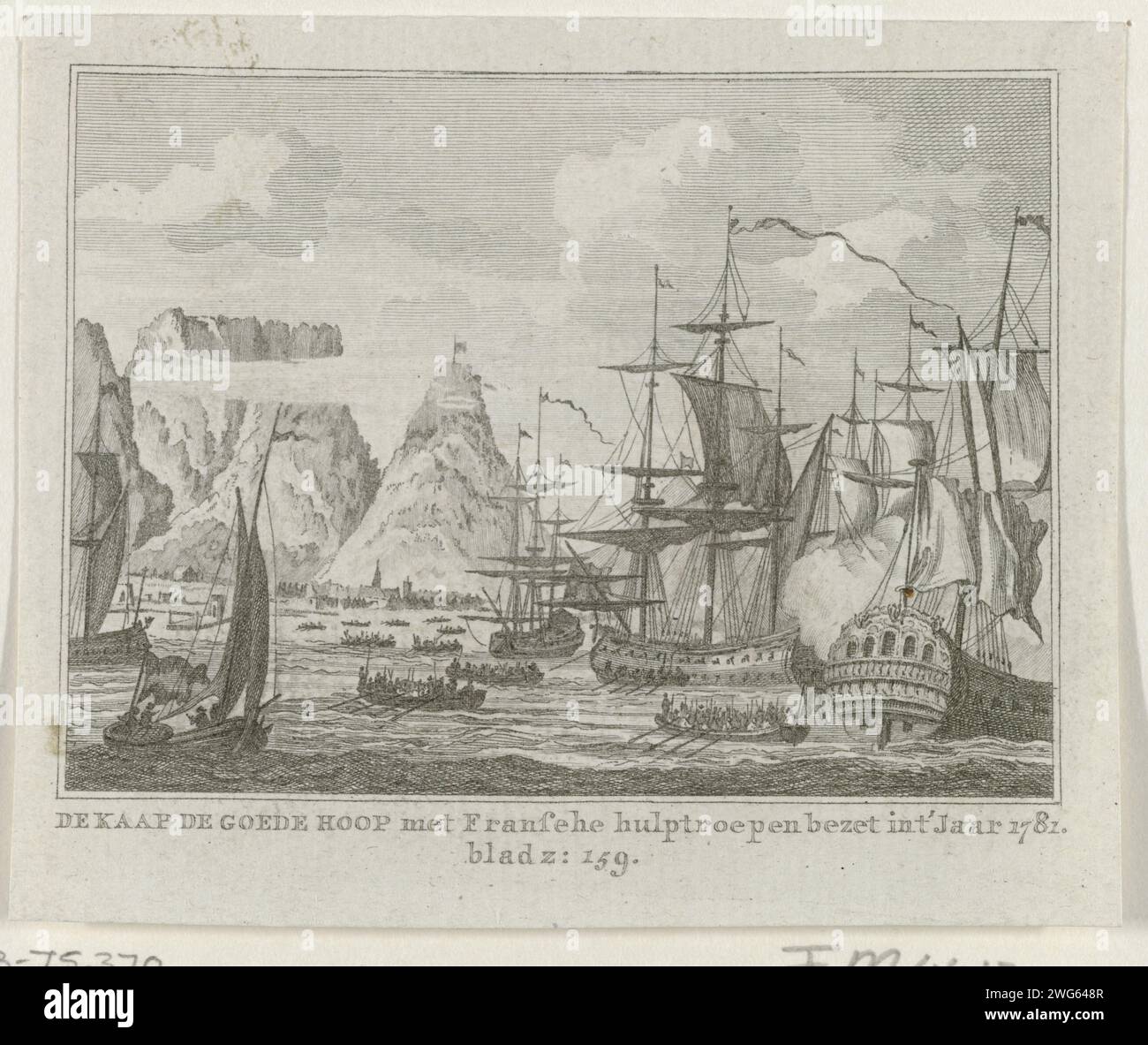 Occupation of Cape de Goede Hoop with French help, 1781, Anonymous, 1788 - 1790 print The ...