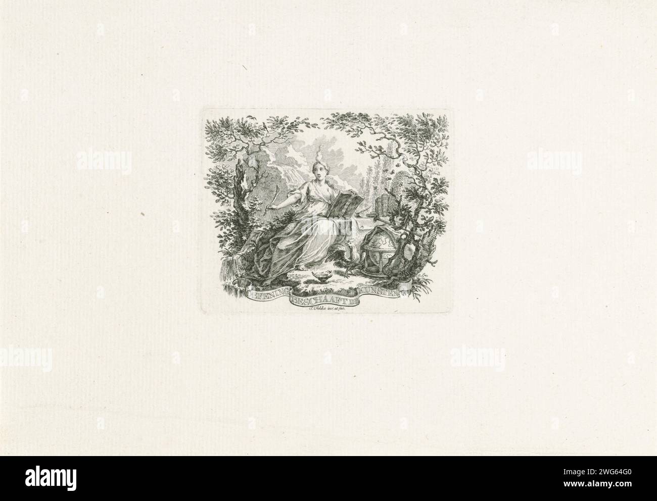 Vignette of the Art Society Exercise Civilizes the Arts, ca. 1764-1769 ...