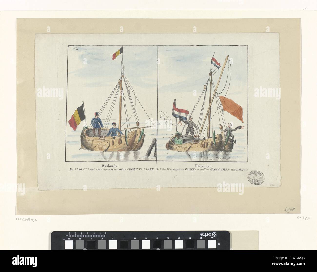 Brabander and Hollander, 1831, 1831 - 1832 print Cartoon on the ...