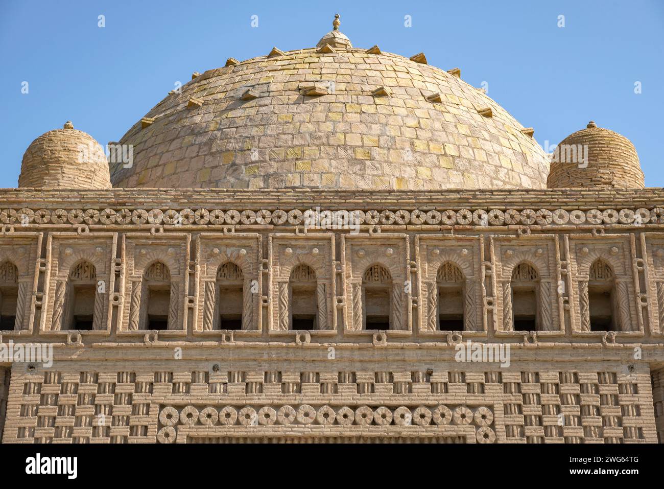 Fragment of the ancient mausoleum of the Samanids. Bukhara, Uzbekistan ...