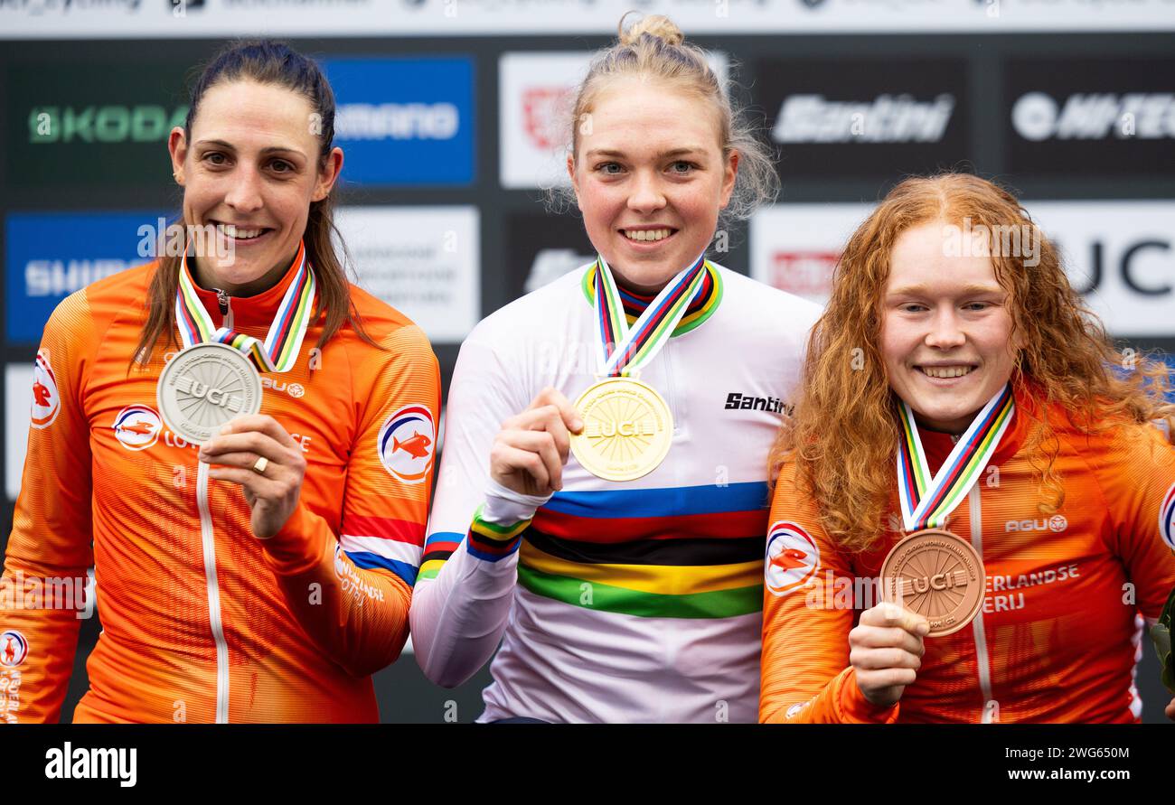 TABOR - Lucinda Brand, Fem van Empel and Puck Pieterse during the ...