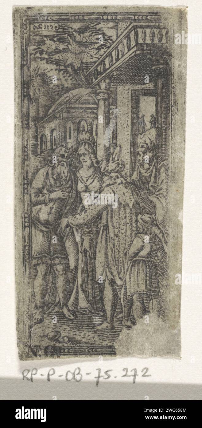 Isaac and Rebekka at King Abimelech, Anonymous, 1500 - 1600 print Isaac ...