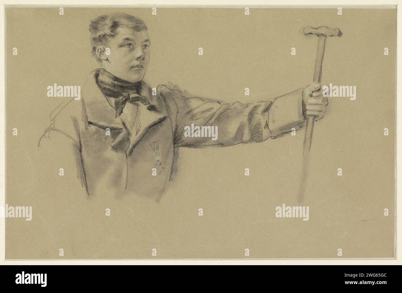 Young soldier, with an invalid stool, Jacob Joseph Eeckhout, 1803 ...