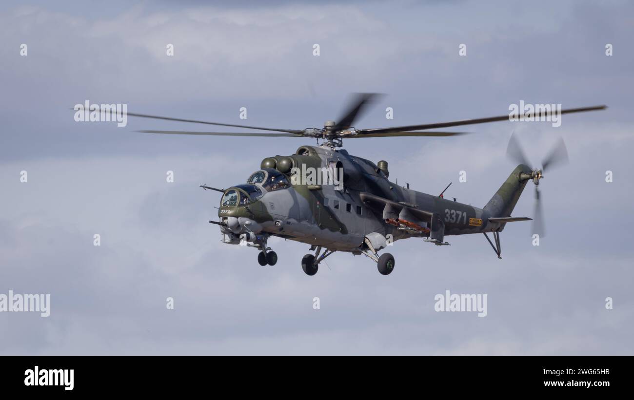 Fairford, UK - 14th July 2022: A Russian Mil-24V Hind attack helicopter ...