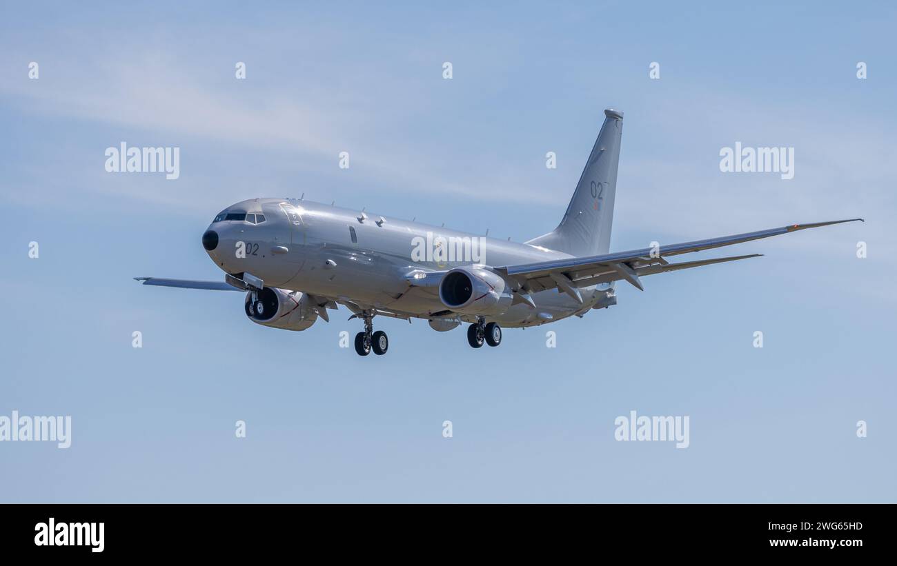 Us navy p 8a poseidon maritime patrol aircraft at raf lossiemouth hi ...