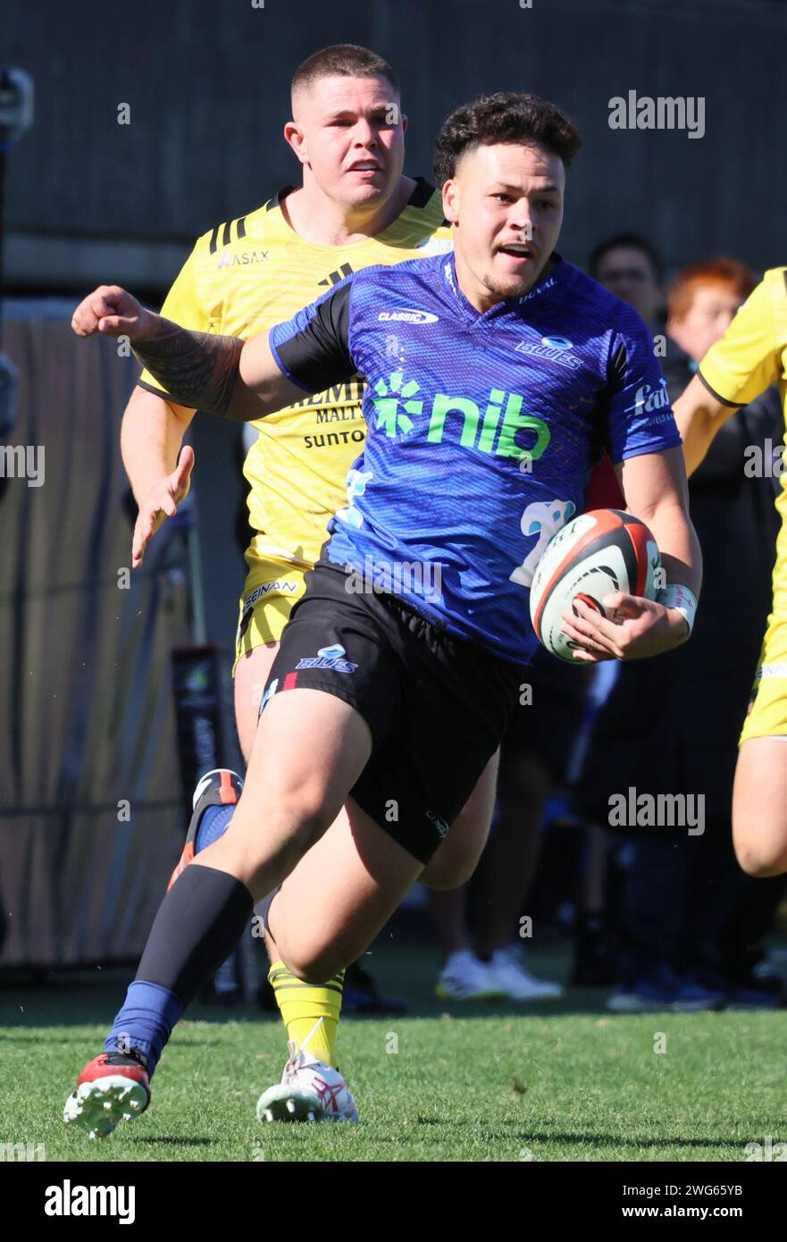 Tokyo, Japan. 3rd Feb, 2024. New Zealand's Auckland Blues wing Caleb ...
