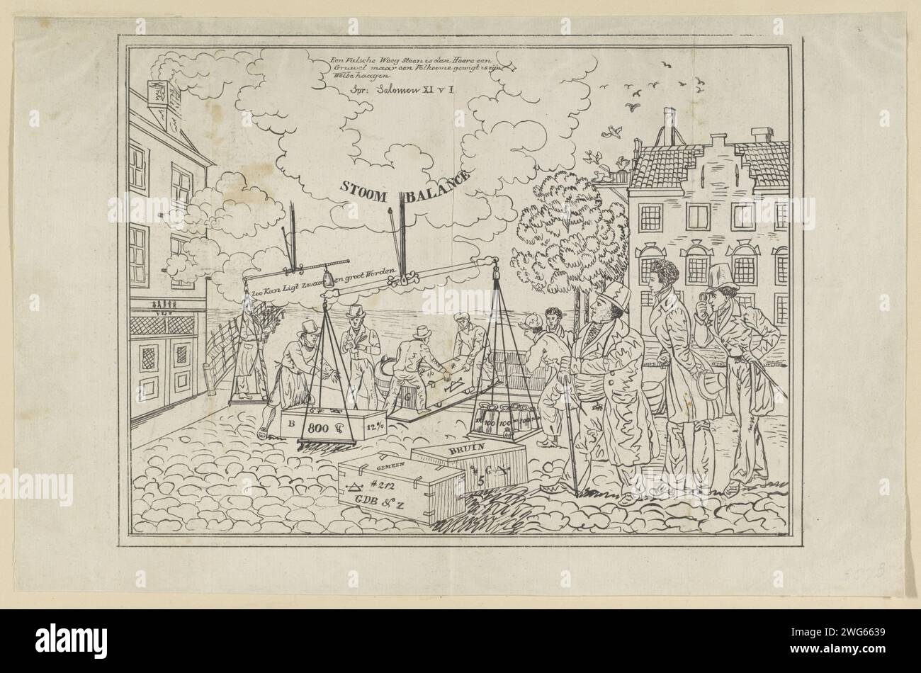 Cartoon on the deception of the company C. de Bruyn & Zonen, 1834, 1834 ...