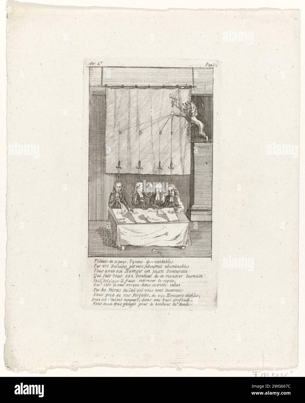 Judges tear up the map of the Austrian Netherlands, Anonymous, 1787 ...