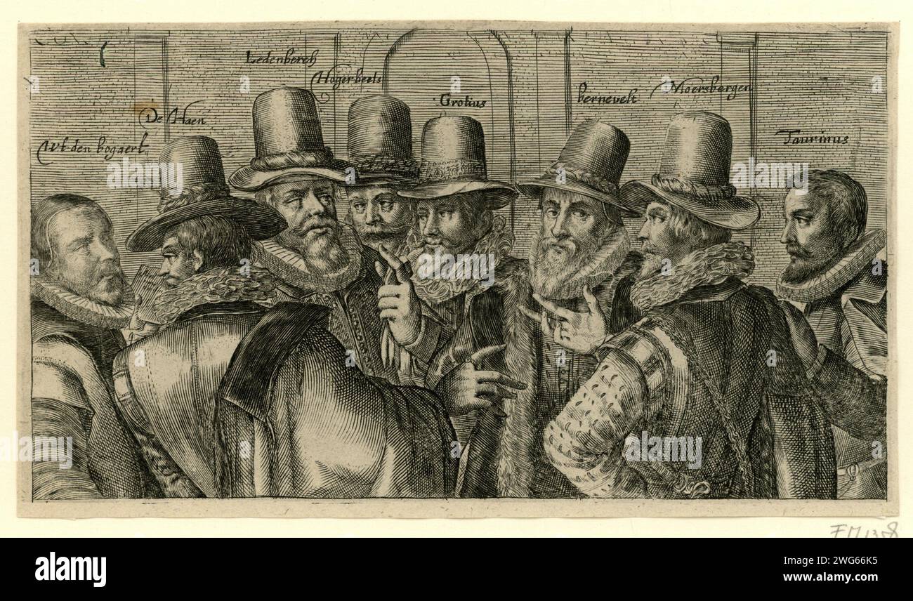 Cartoon on Johan van Oldenbarnevelt and his supporters, 1618, Crispijn ...