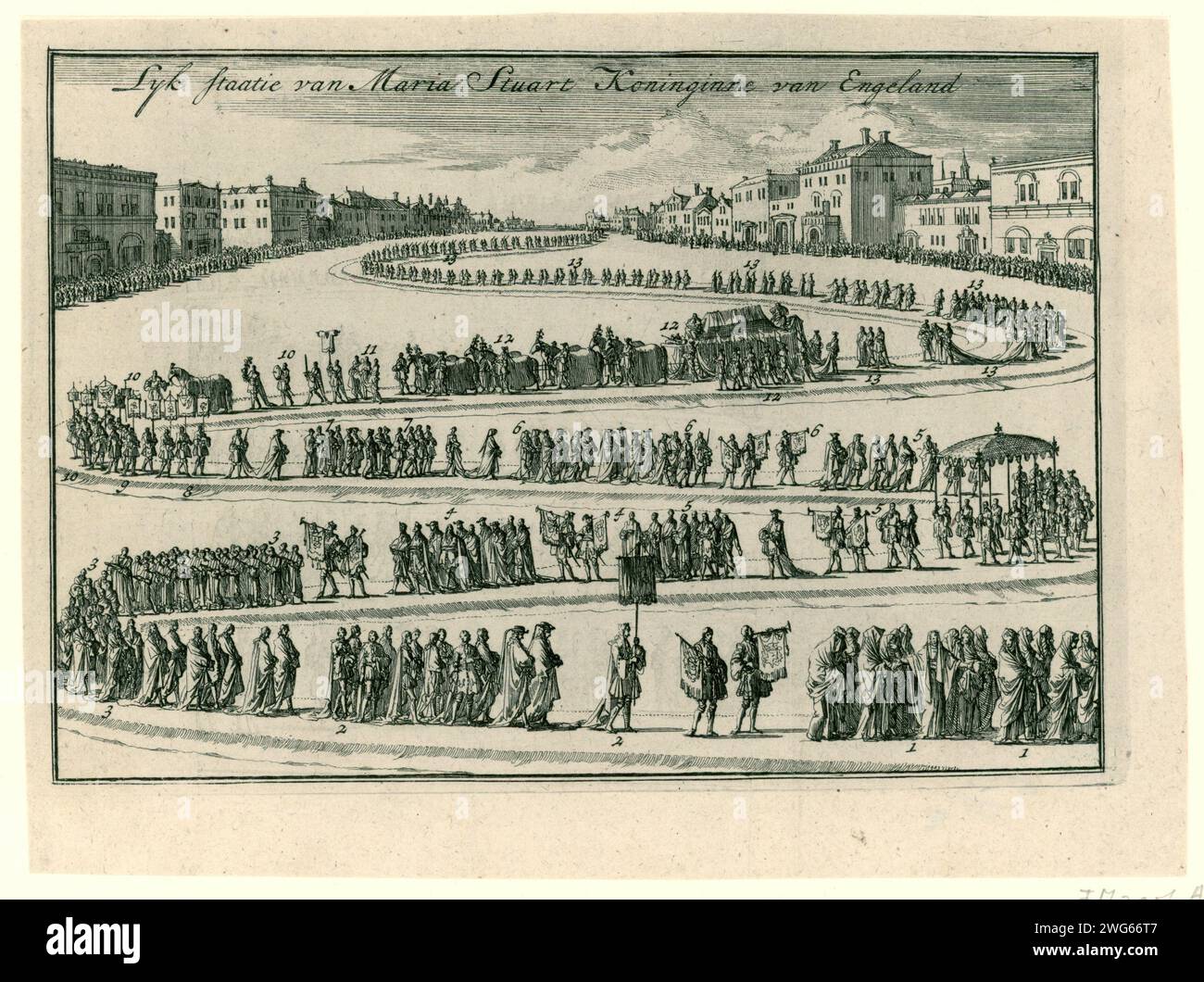 Corpse of Queen Maria II Stuart, 1695, Jan Luyken (attributed to), 1695 ...